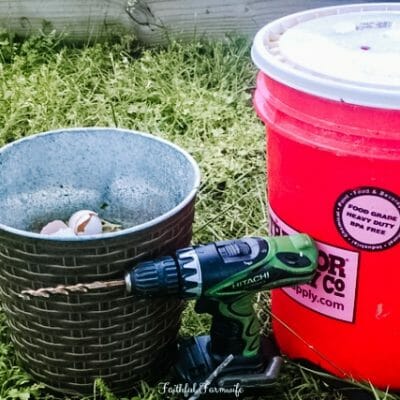 DIY Compost Bin: How to Build a Bucket Compost Bin - Mama on the Homestead