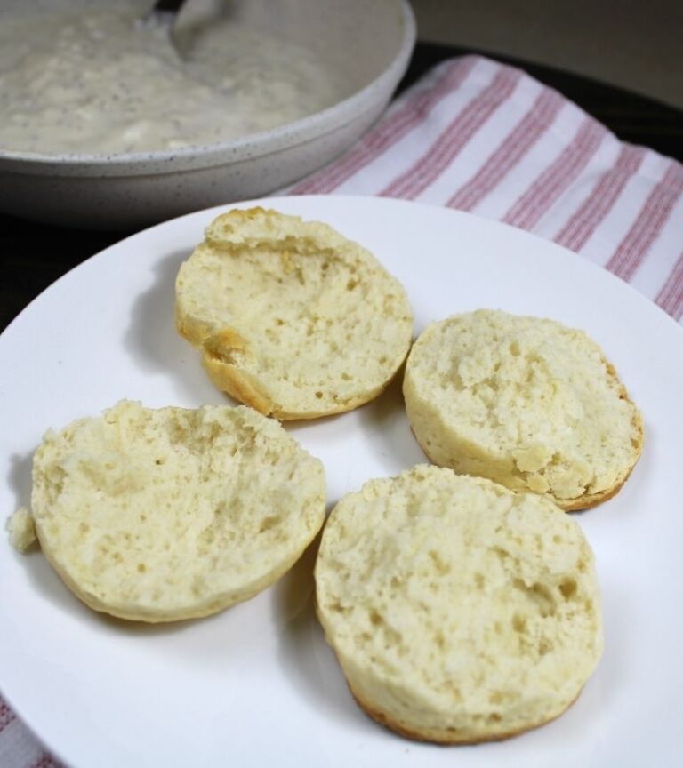 Homemade Fluffy Buttered Biscuit Recipe - Mama on the Homestead