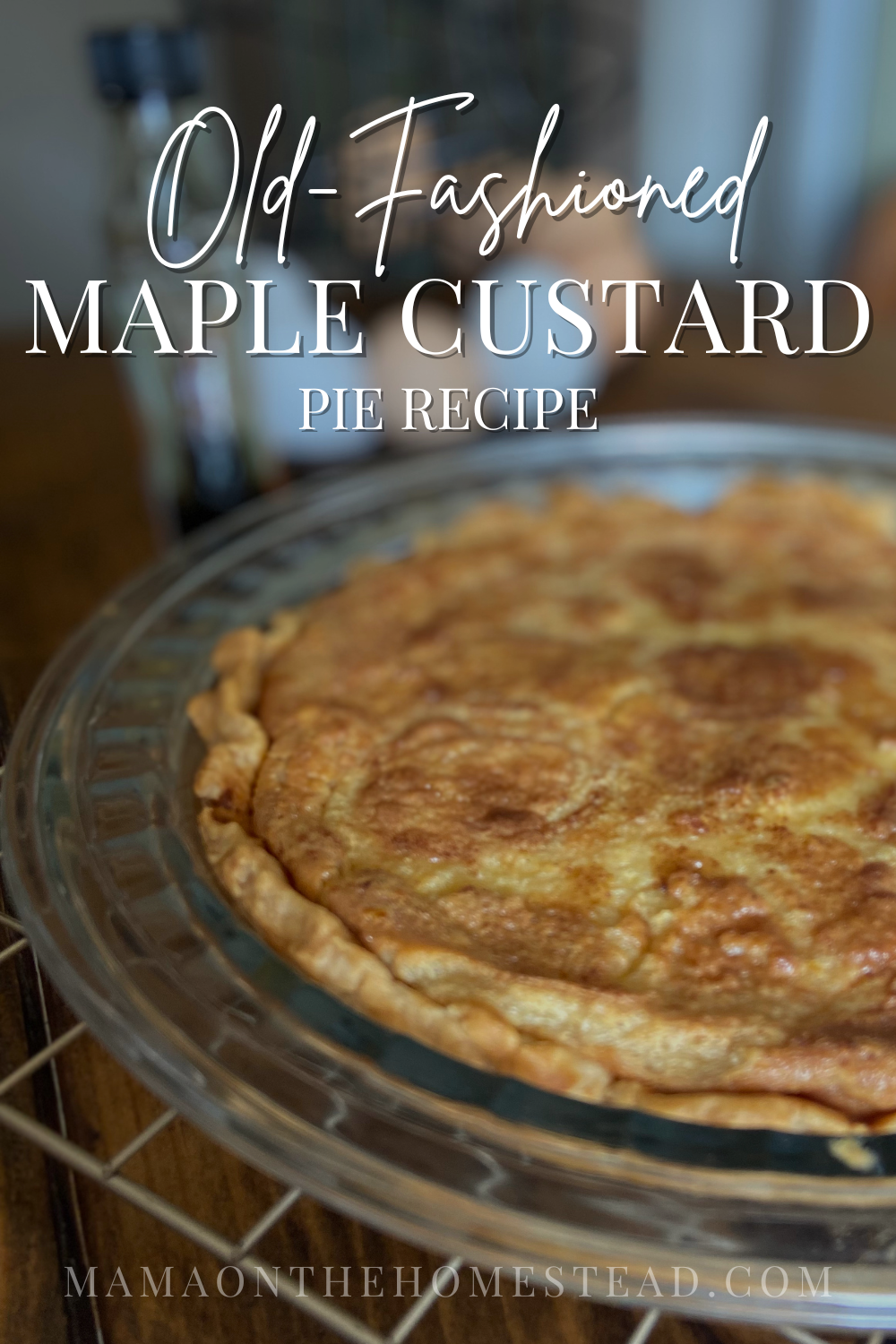 Maple Custard Pie Recipe - Mama on the Homestead