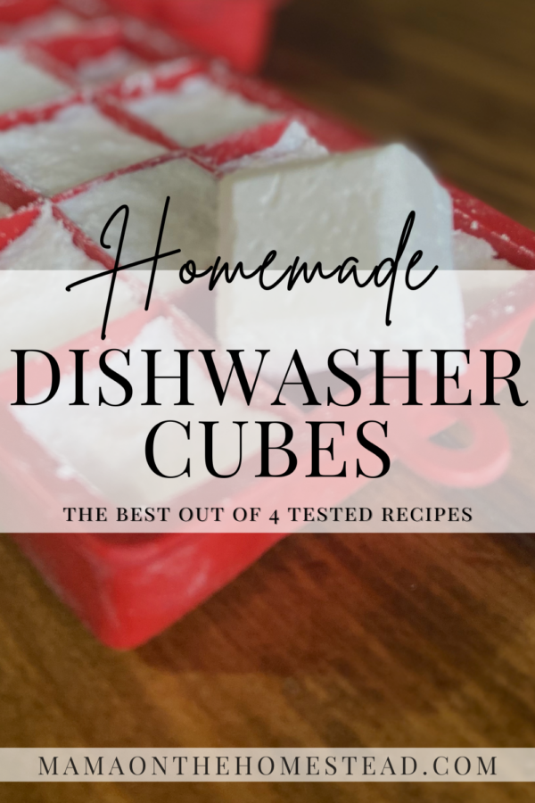 How to Make Homemade Dishwasher Detergent Cubes - Mama on the Homestead