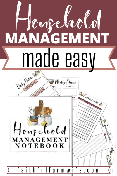 The Household Management Notebook | Mama on the Homestead