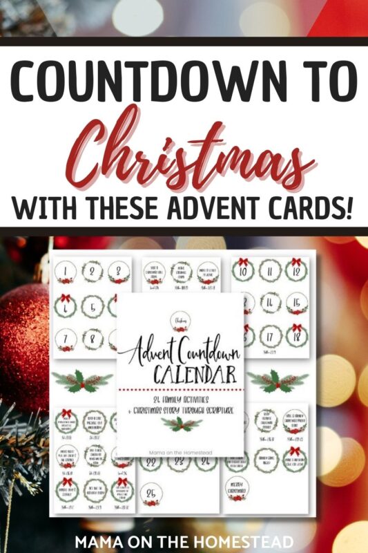 The Advent Cards Pack: Countdown to Christmas - Mama on the Homestead