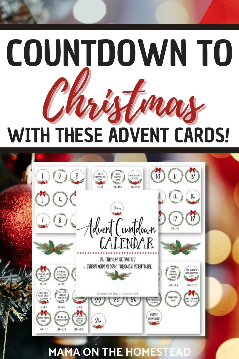 The Advent Cards Pack: Countdown to Christmas - Mama on the Homestead