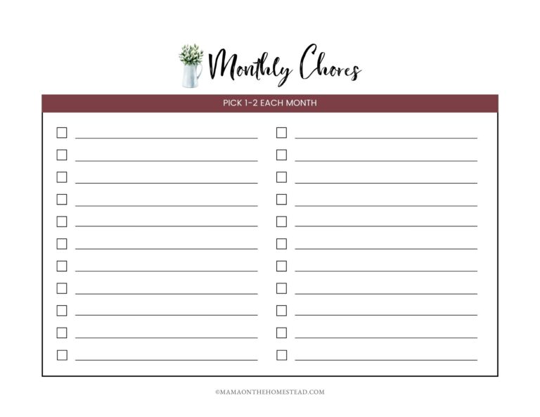 The Household Management Notebook - Mama on the Homestead