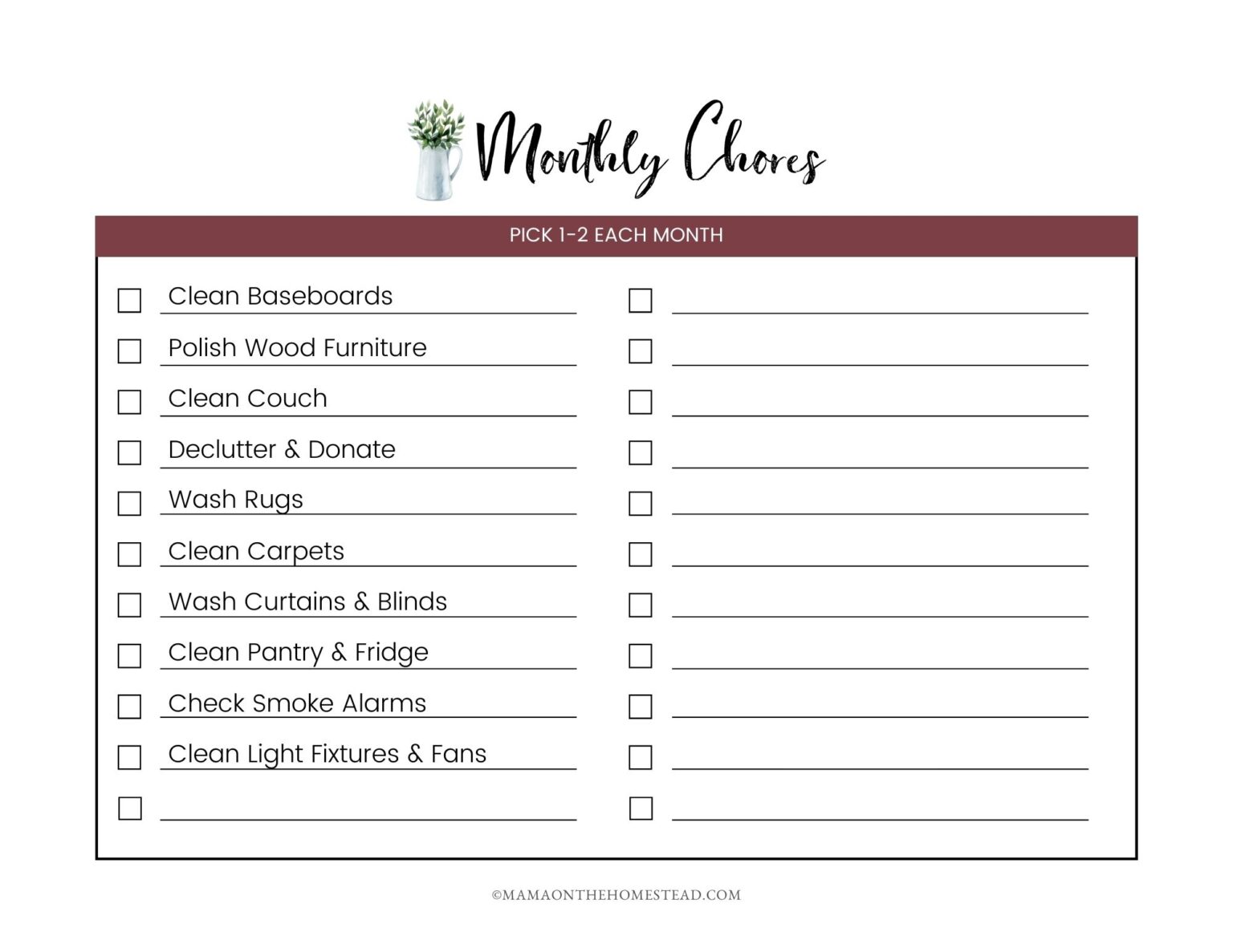 The Household Management Notebook - Mama on the Homestead