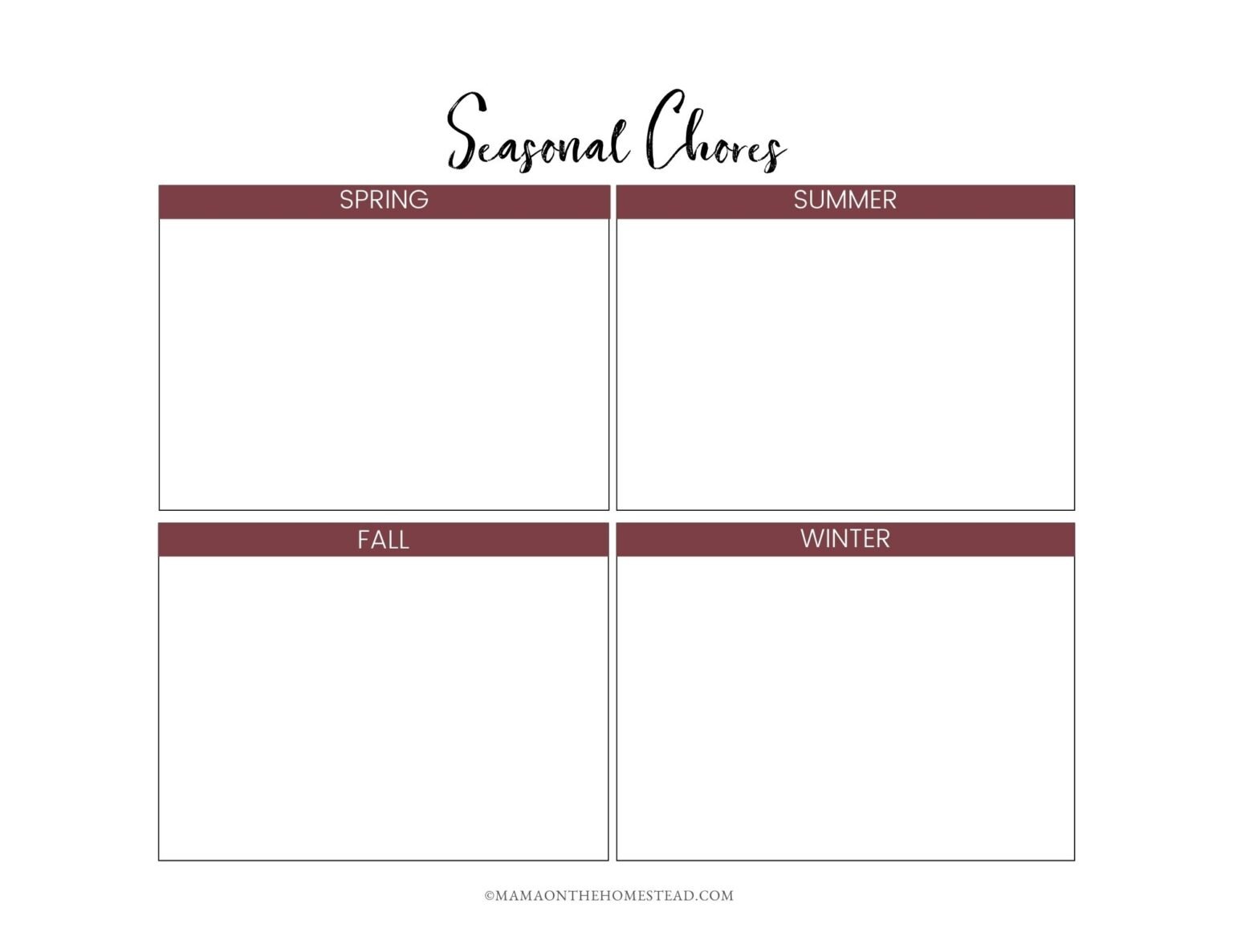 The Household Management Notebook - Mama on the Homestead