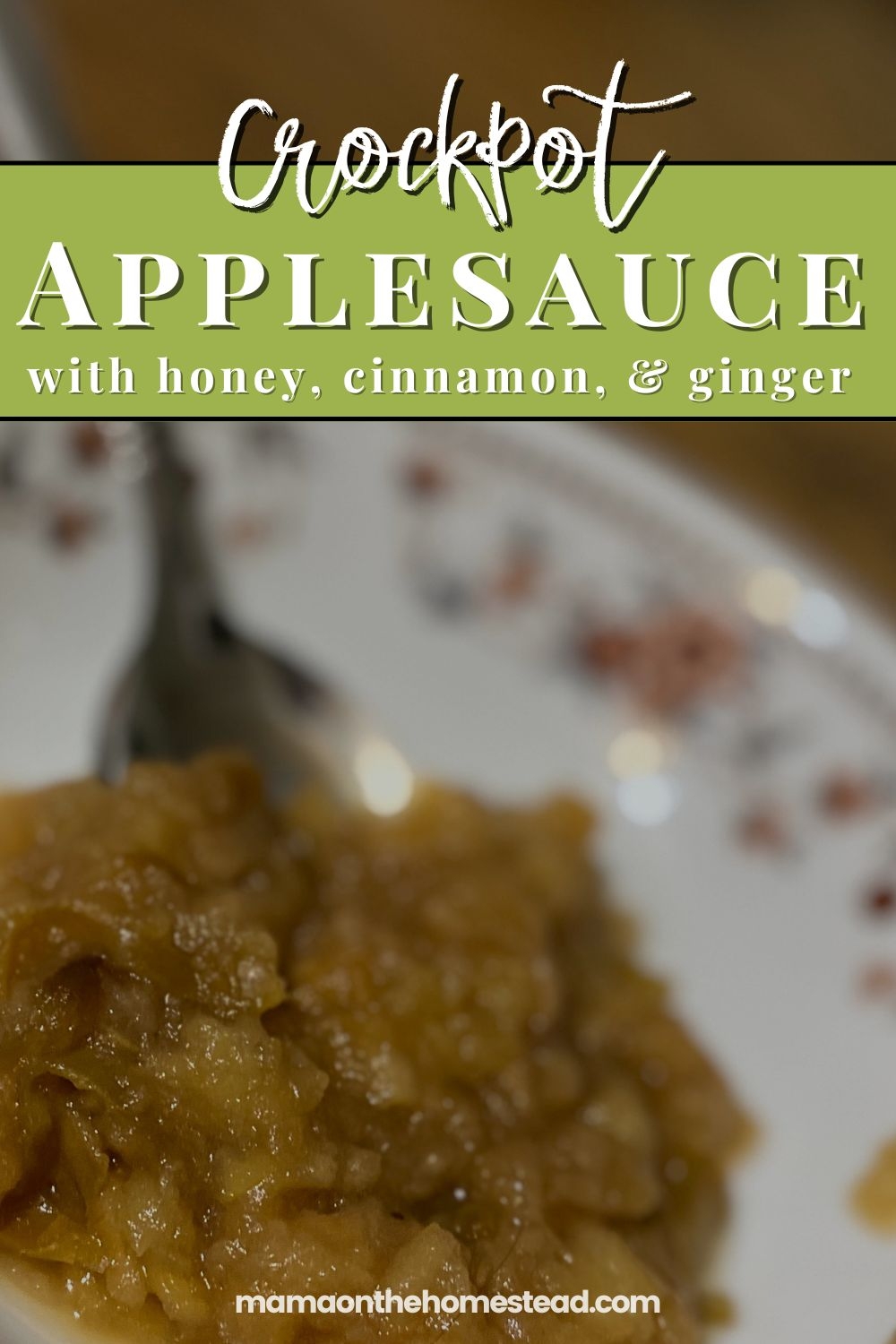 Homemade Crockpot Applesauce Recipe with Honey - Mama on the Homestead