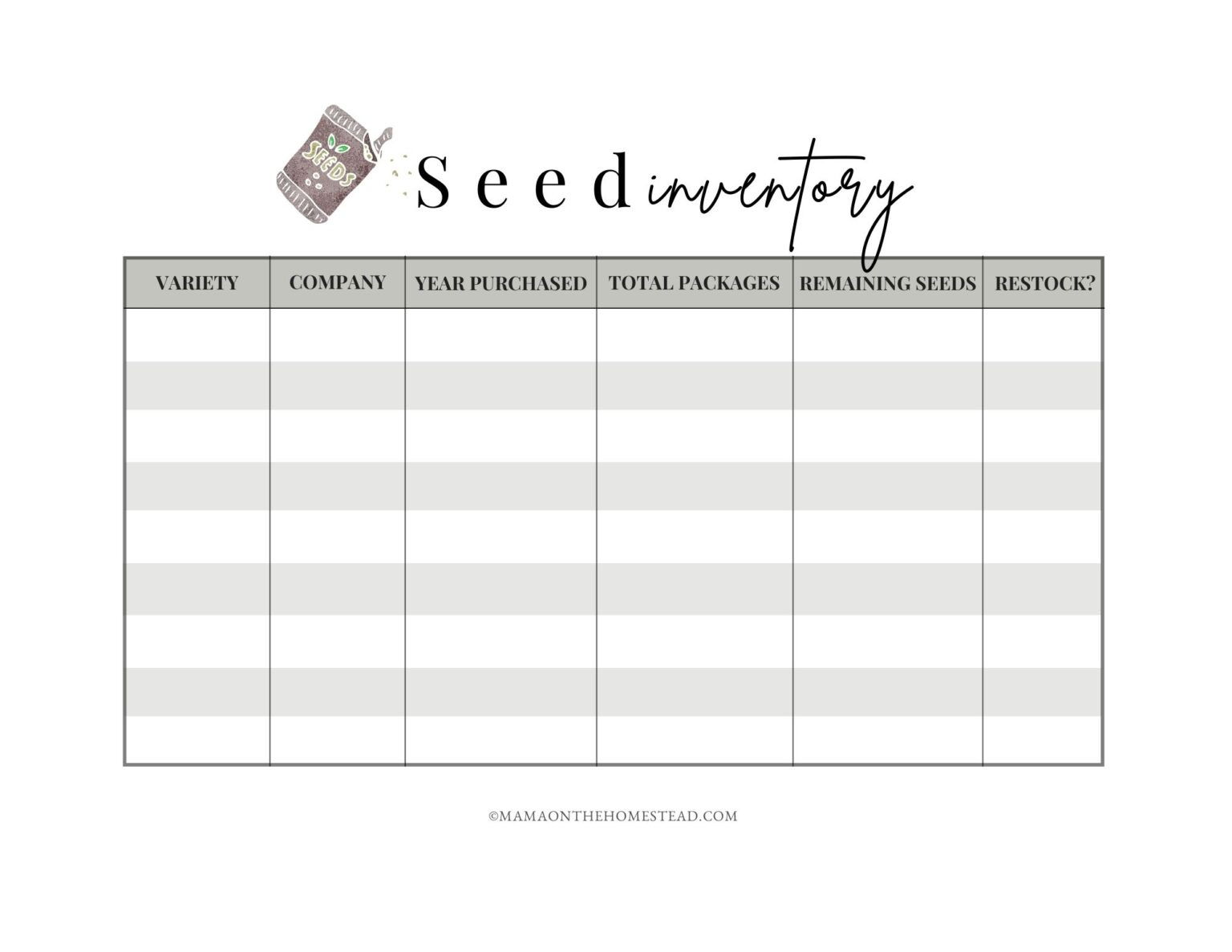 The Homestead Mama Planning Pack: PDF - Mama on the Homestead