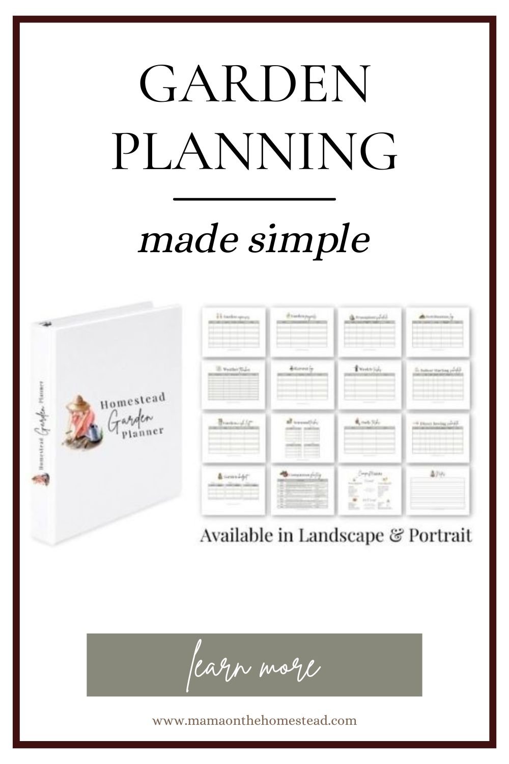 The Homestead Garden Planner - Mama on the Homestead
