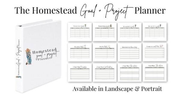 The Homestead Goal & Project Planner: PDF - Mama on the Homestead