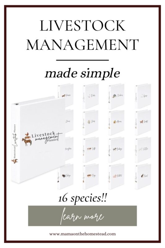 The Livestock Management Planner: PDF - Mama on the Homestead