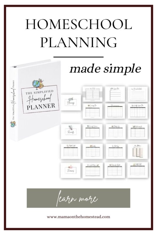 The Simplified Homeschool Planner: PDF - Mama on the Homestead