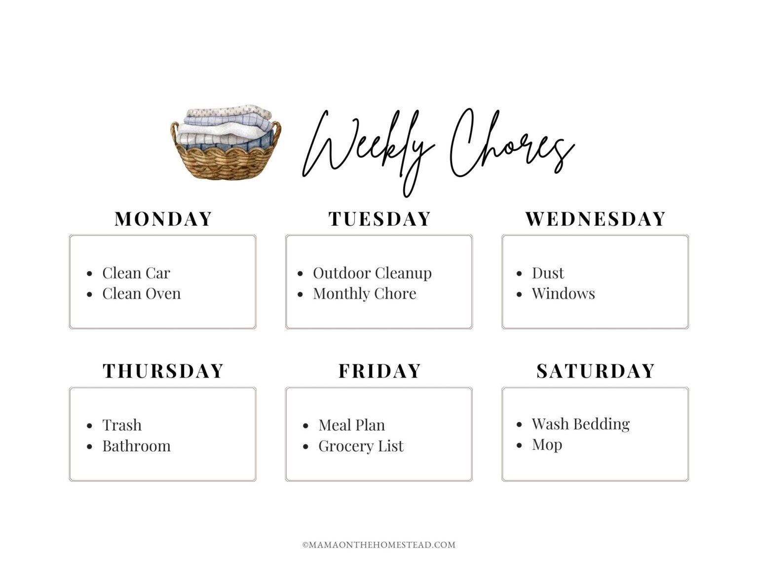 The Household Management Planner - Mama on the Homestead