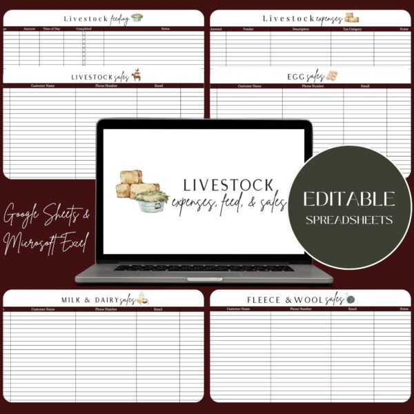 The Homestead Management Planner: DIGITAL SPREADSHEETS - Mama on the ...
