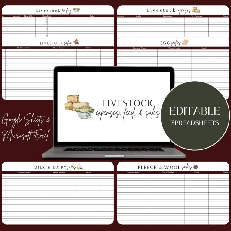 The Homestead Management Planner: DIGITAL SPREADSHEETS - Mama on the ...